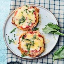 Tupperware -Mini pizza margarita de papas fritas sin gluten